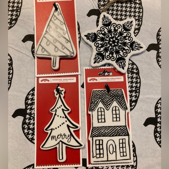 Holiday Time | Holiday | Holiday Time Ceramic Ornaments Black White ...